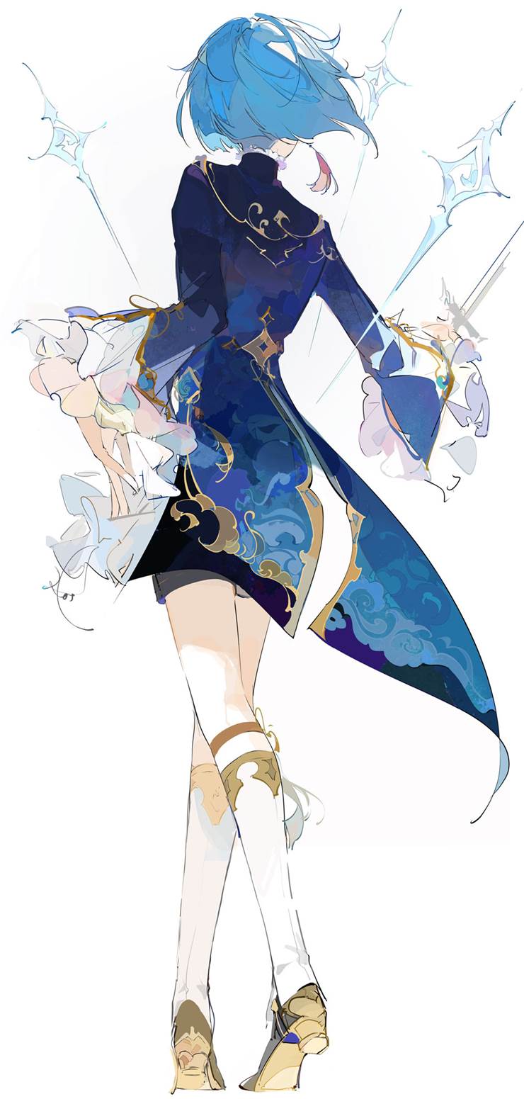 |插画师ezu的行秋插画图片 | BoBoPic