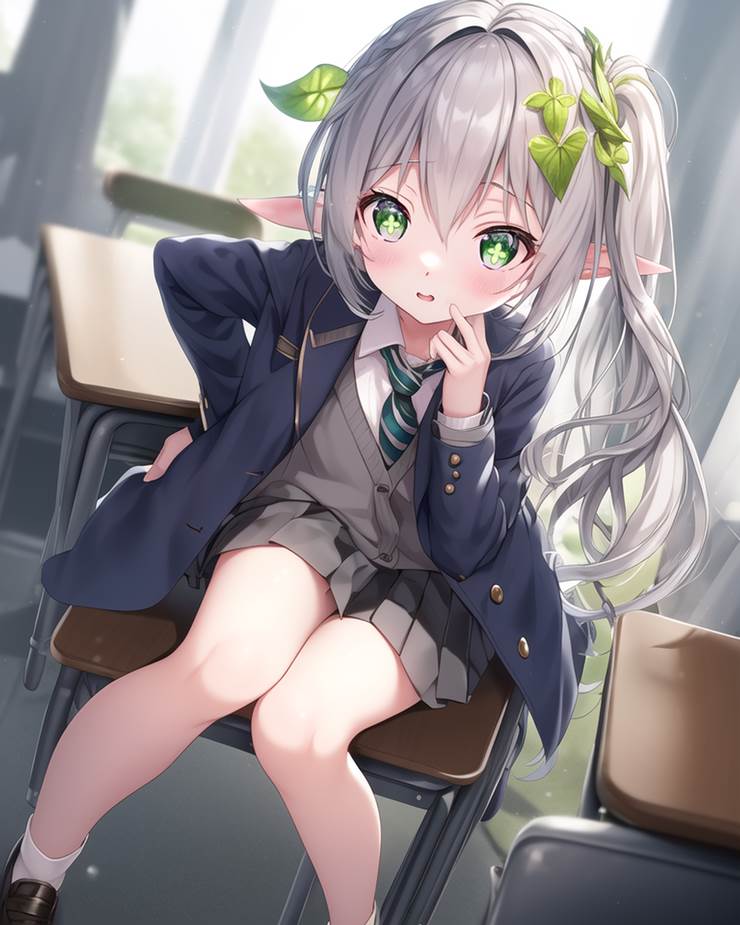 纳西妲jk|插画师甘雨以外もAIで作りたい的AI绘图（原神）插画图片 | BoBoPic