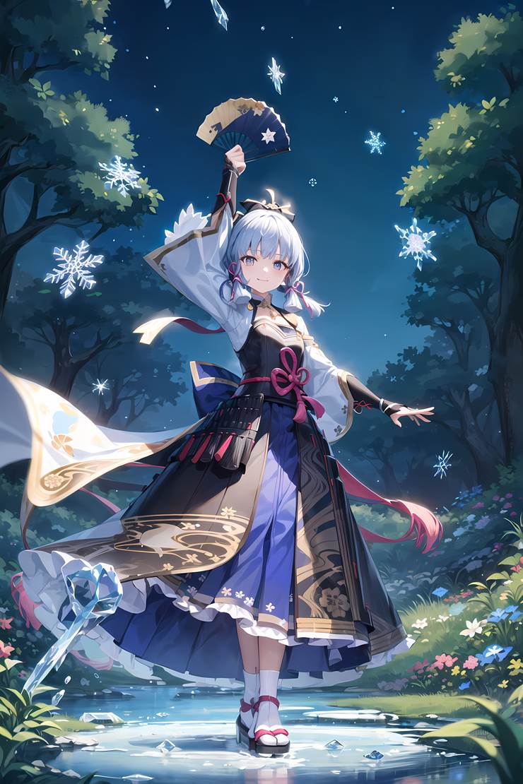 神里绫华之舞|插画师Rひつじ的神里绫华插画图片 | BoBoPic