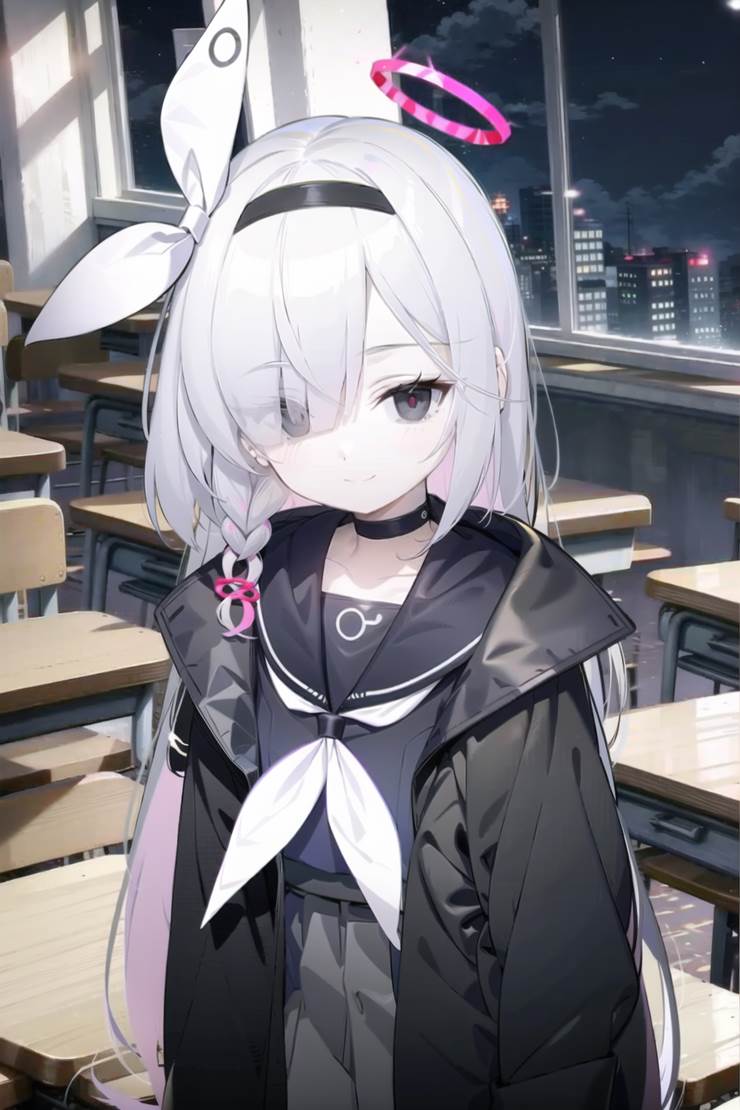 小普拉纳|插画师E.W.Gen的AI绘图（碧蓝档案）插画图片 | BoBoPic