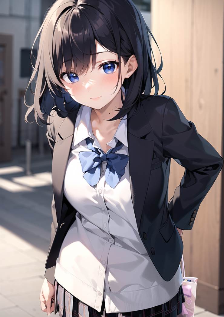 回报白色情人节的女孩|插画师mew（みゅぅ）的AI绘图JK少女插画图片 | BoBoPic