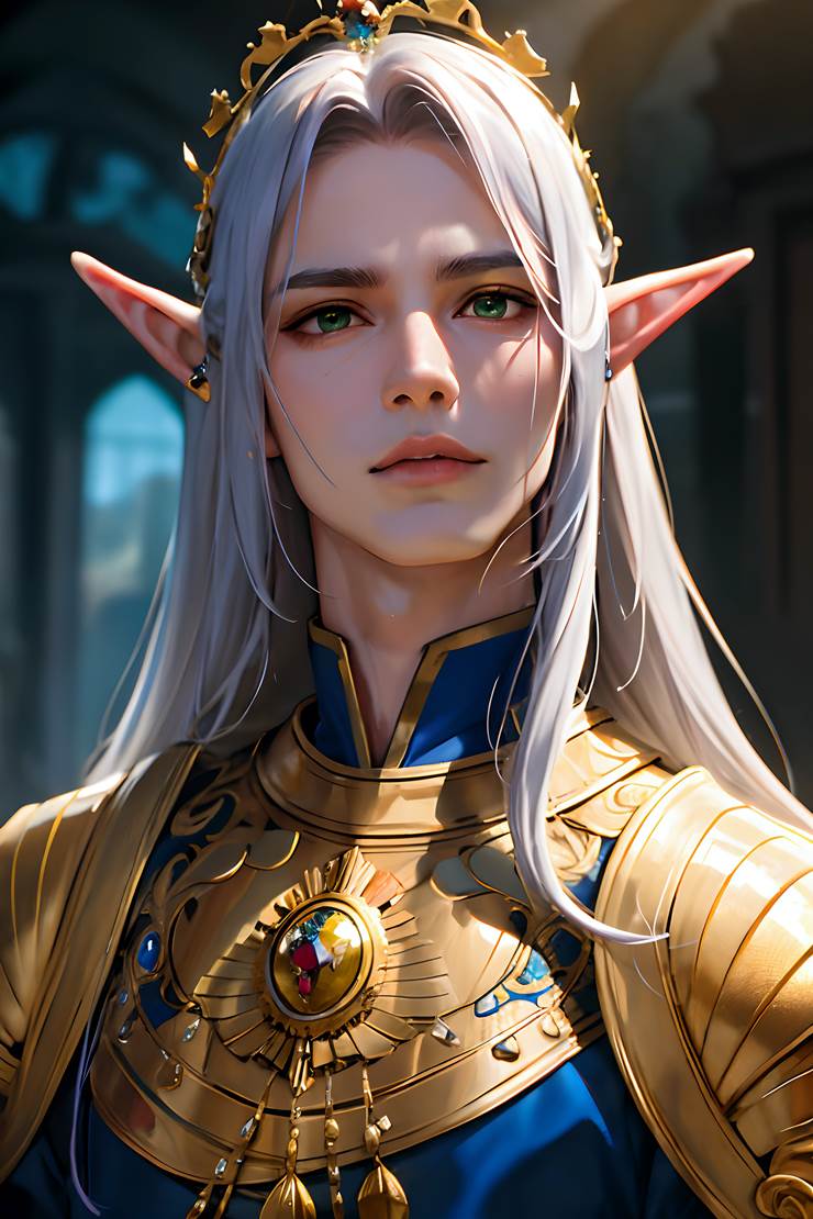 King Cedric of Verdantia|插画师CATDAI的AI绘图（帅哥）插画图片 | BoBoPic