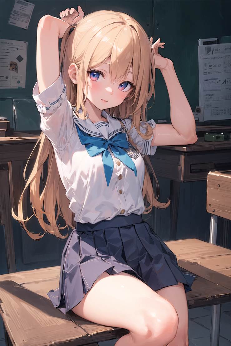 小兔子，活蹦乱跳的|插画师mew（みゅぅ）的AI绘图JK少女插画图片 | BoBoPic