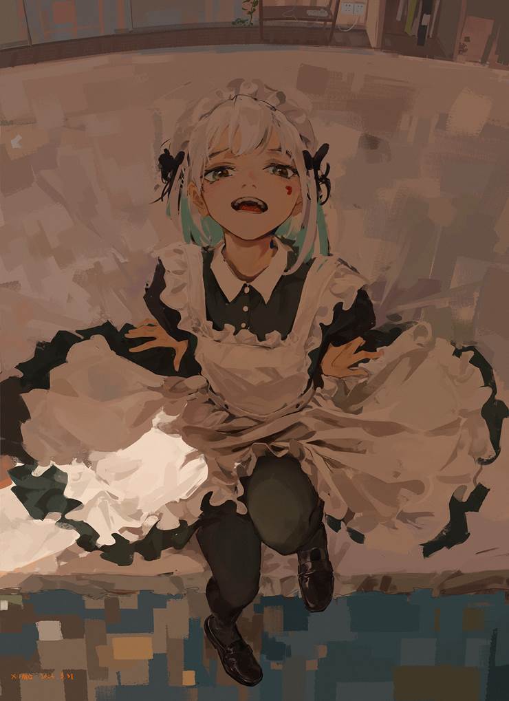 original,girl,maid uniform,original 1000+ bookmarks, - XilmO@夕末'illustration - PixivBox