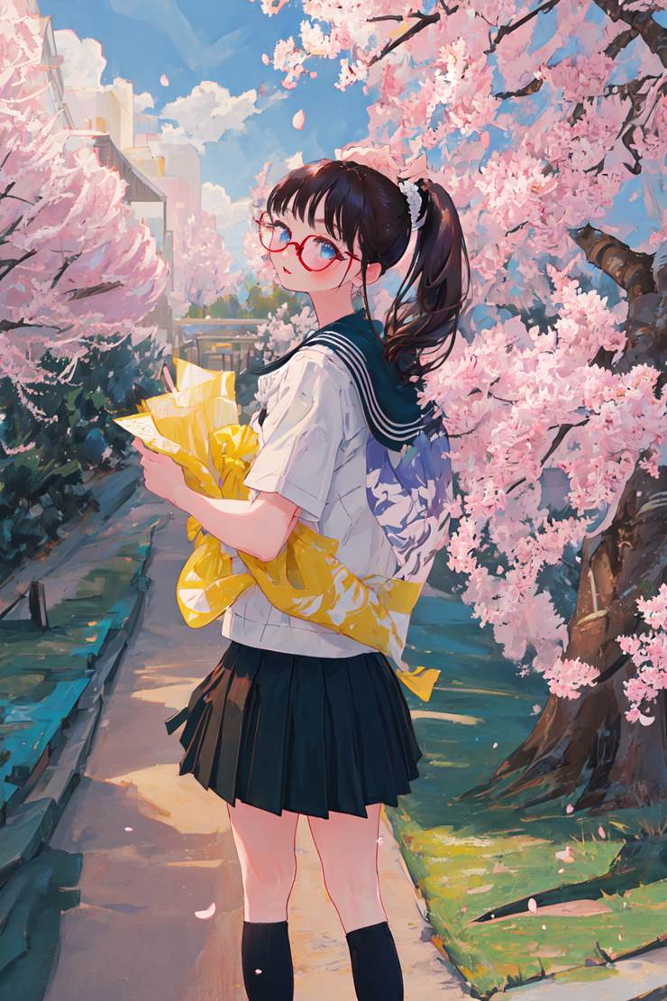 SomeNewTries|插画师T-Aiki的樱花插画图片 | BoBoPic