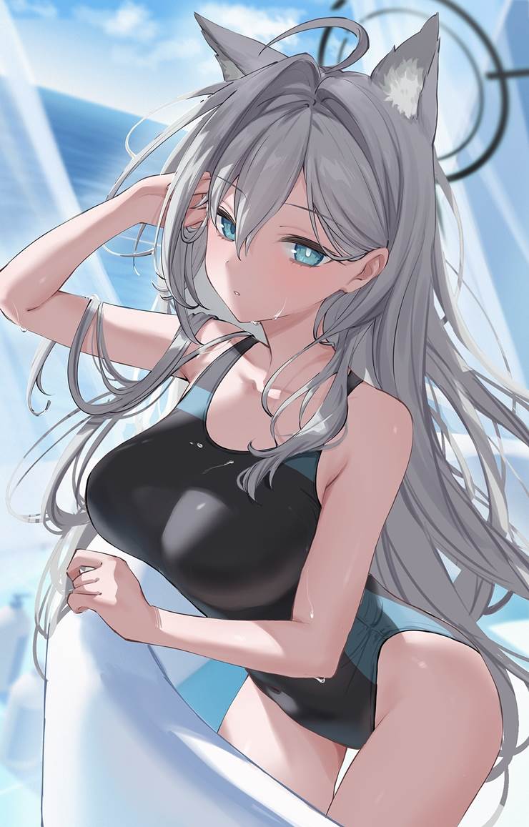 白子 插画师jfjf的竞泳水着插画图片 Bobopic