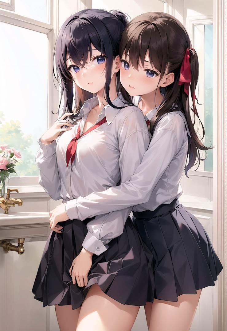 physical contact|插画师mew（みゅぅ）的AI绘图JK少女插画图片 | BoBoPic