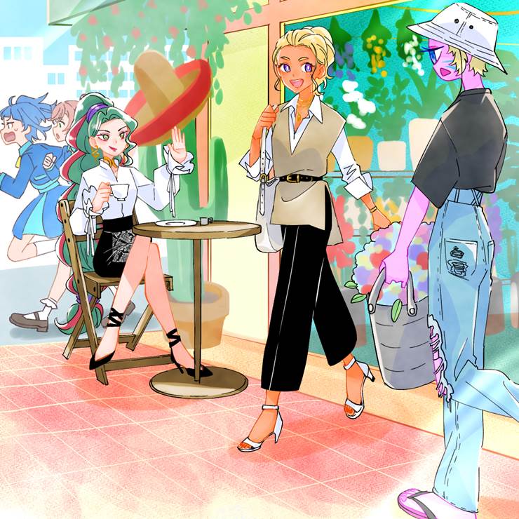 “看来大家都很忙啊。”|插画师ton的光之美少女插画图片 | BoBoPic