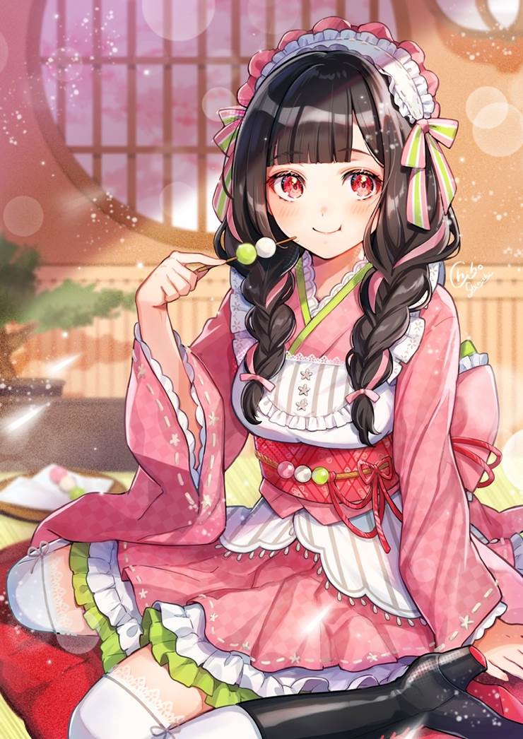 original,creation,girl,Japanese maid,maid uniform,kimono,braid,original 1000+ bookmarks, - しんいし智 ...