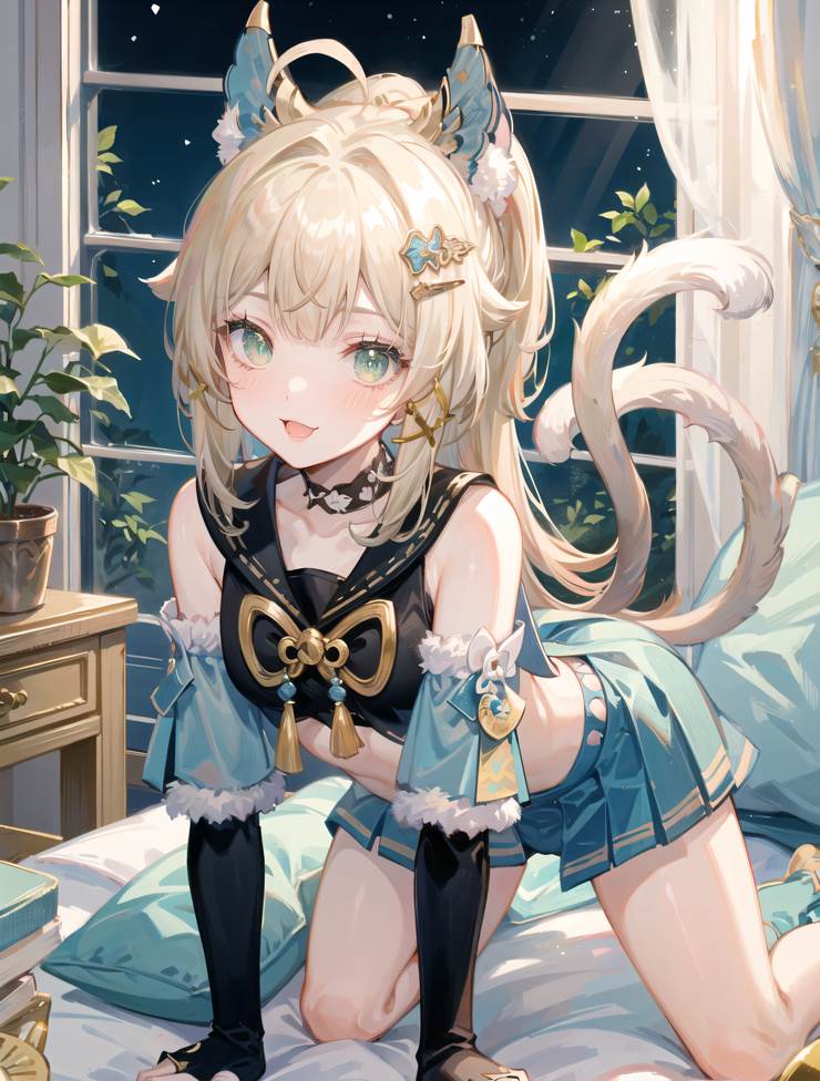 Genshin Impact,ai绘图,Kirara,Kirara,魅惑的大腿,neko musume,这屁股让人想肛, - 望霙'illustration - PixivBox