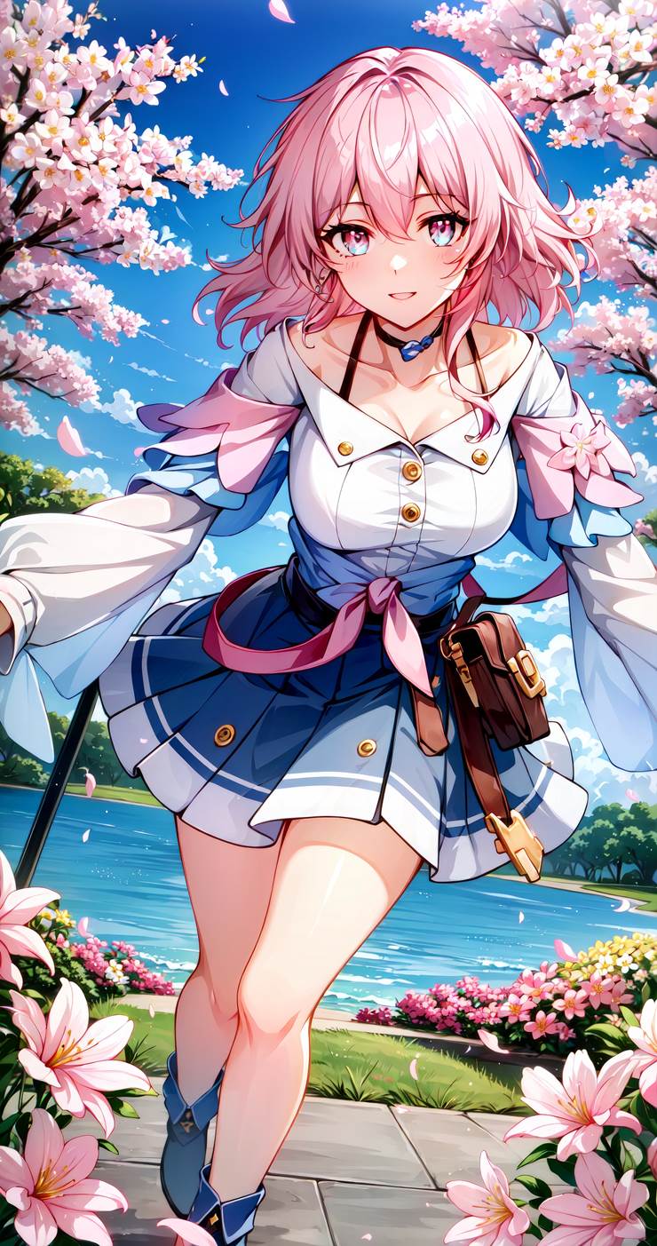 三月七·踏青(上)|插画师八重嘤嘤樱的三月七插画图片 | BoBoPic