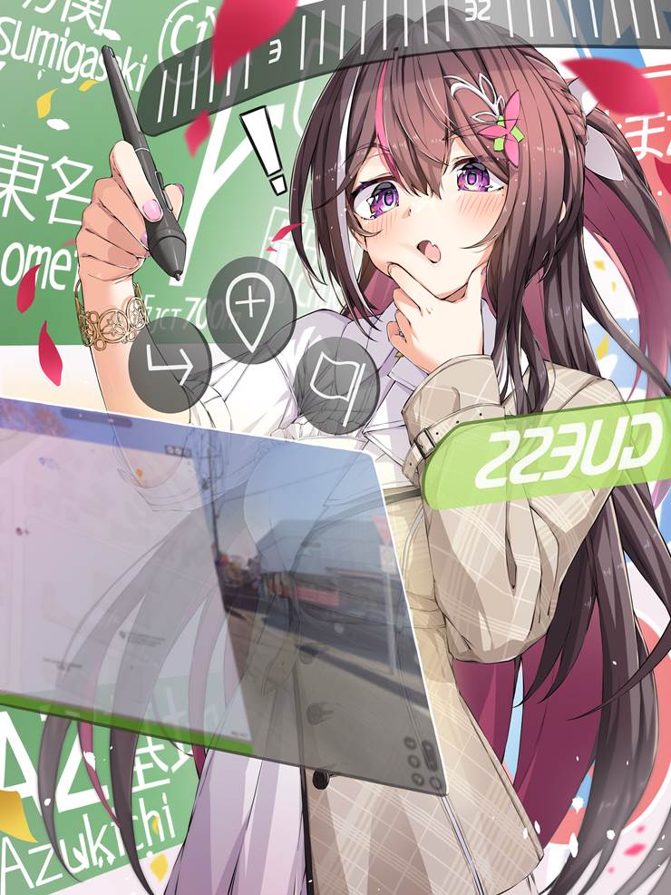 日本女性虚拟YouTuber AZKi插画壁纸图片 | BoBoPic