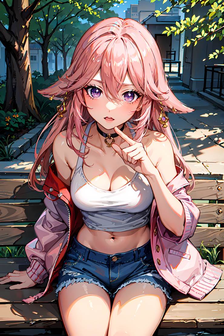 八重神子ModernAU(5)|插画师Accelthreat的AI绘图（原神）插画图片 | BoBoPic