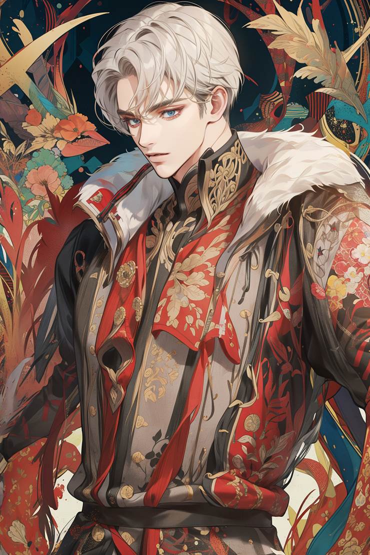 Zentangle 2|插画师MAX的AI绘图（帅哥）插画图片 | BoBoPic