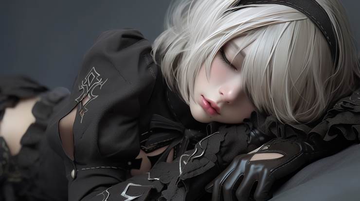 Nier: Automata,girl,AI illustration, - nemuiyo.com'illustration - PixivBox