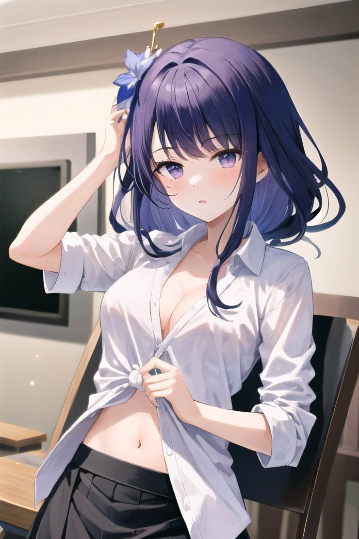 雷电将军|插画师AZQ的AI绘图（原神）插画图片 | BoBoPic