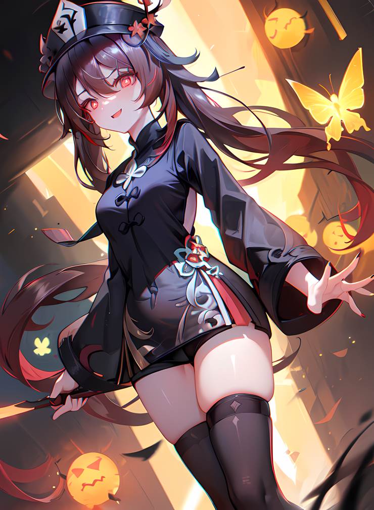 Hu Tao (Genshin Impact),ai绘图,Hu Tao, - EliTnai'illustration - pixivdaily