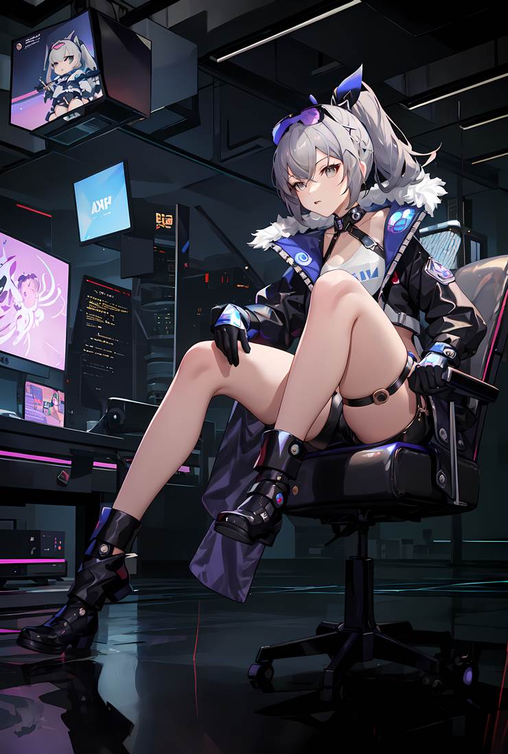 SilverWolf|插画师kirisuneko的银狼（星穹铁道）插画图片 | BoBoPic