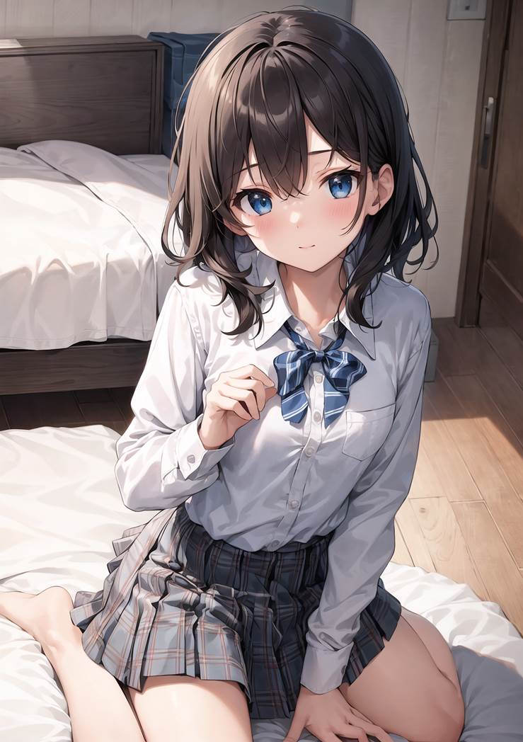 早上好，该上学了|插画师mew（みゅぅ）的AI绘图JK少女插画图片 | BoBoPic