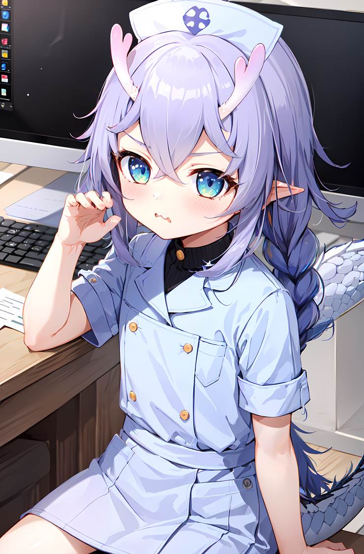 検诊|插画师Rひつじ的女孩插画图片 | BoBoPic