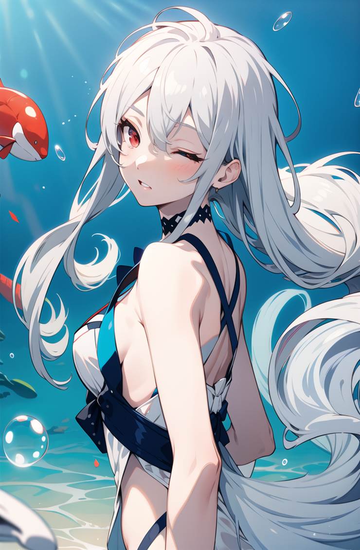 Skadi-swimsuit-|插画师绯想天Hisouten的斯卡蒂AI插画图片 | BoBoPic