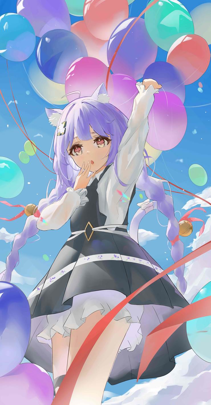 猫耳,气球,铃铛,连衣裙图片|尺寸4500x8640 | BoBoPic