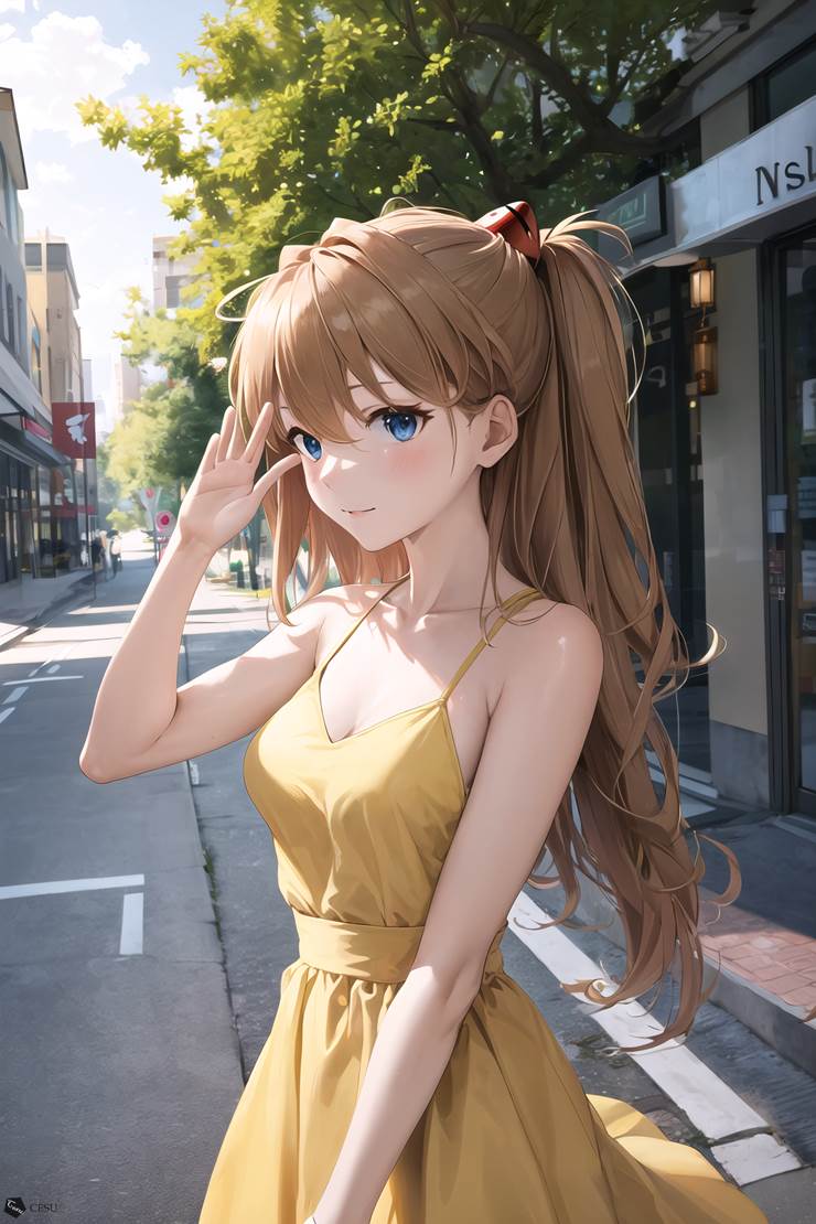 A date with Asuka|插画师Cesu的AI绘图（EVA）插画图片 | BoBoPic