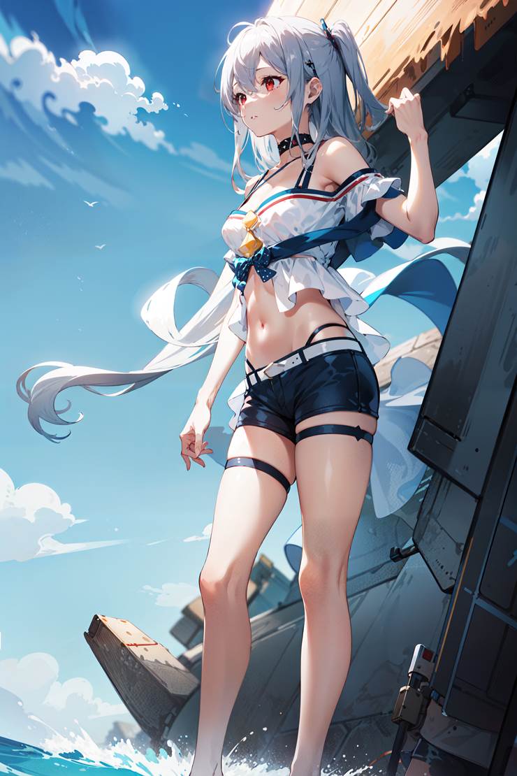 Skadi-Swimsuit-|插画师绯想天Hisouten的斯卡蒂AI插画图片 | BoBoPic