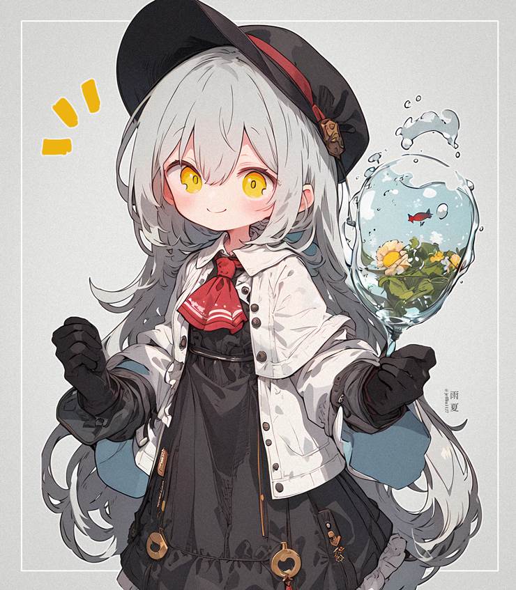 girl,original,young girl,silver hair,white hair,original,loli,illustration,creation,woman, - 雨夏 ...