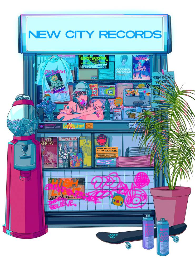 n.c.r.|插画师najuco的女孩插画图片 | BoBoPic