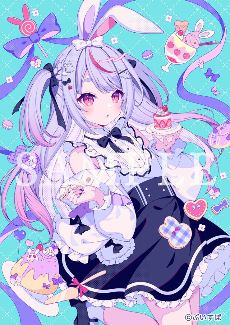 我负责兔咲咪咪的3周年纪念商品用的插图。|插画师たてじまうり的虚拟YouTuber插画图片 | BoBoPic