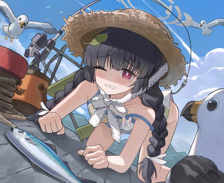 霞泽美由(泳装)|插画师Kookie的女孩插画图片 | BoBoPic