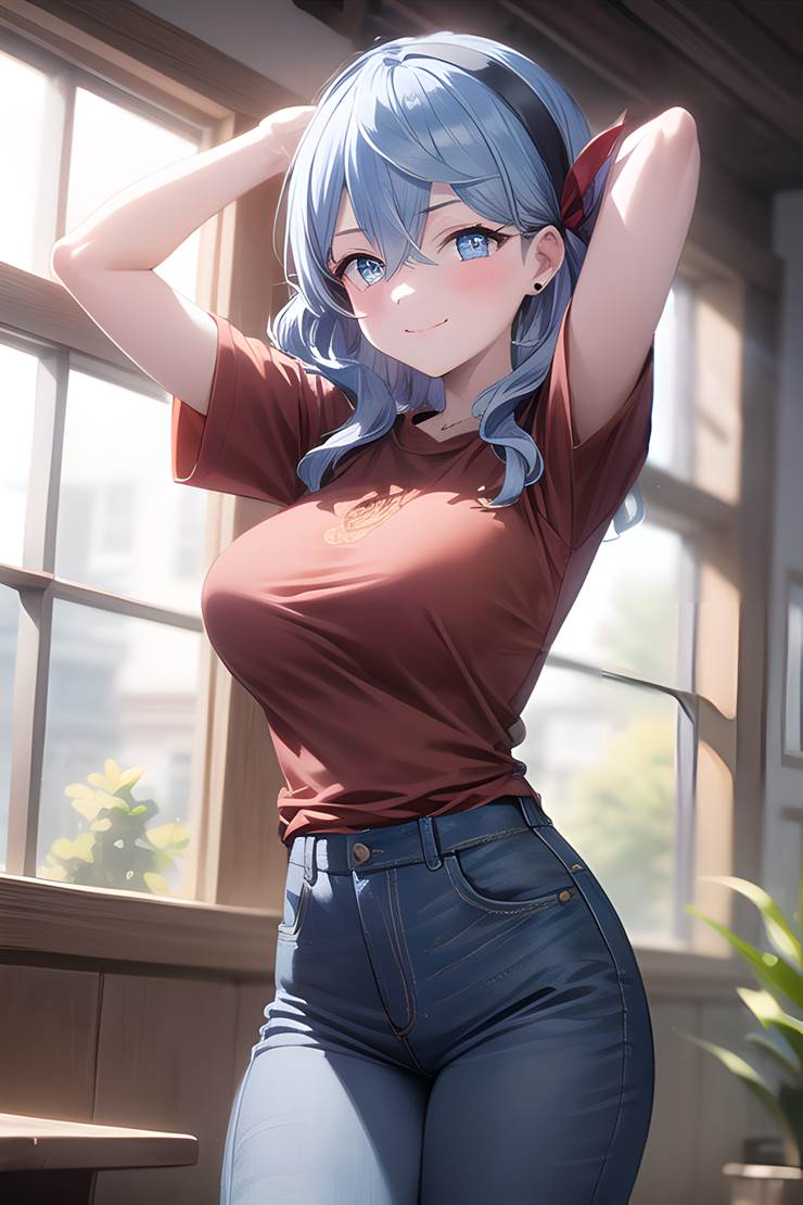 天雨秋子私服ver|插画师クローバー的天雨亚子插画图片 | BoBoPic