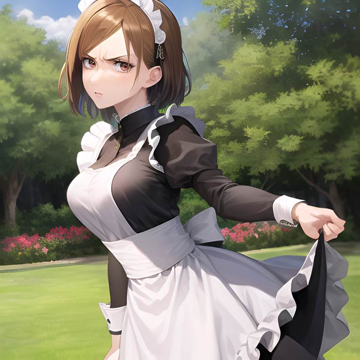Nobara kugisaki maid outfit|插画师SaifKing的AI绘图（咒术回战）插画图片 | BoBoPic