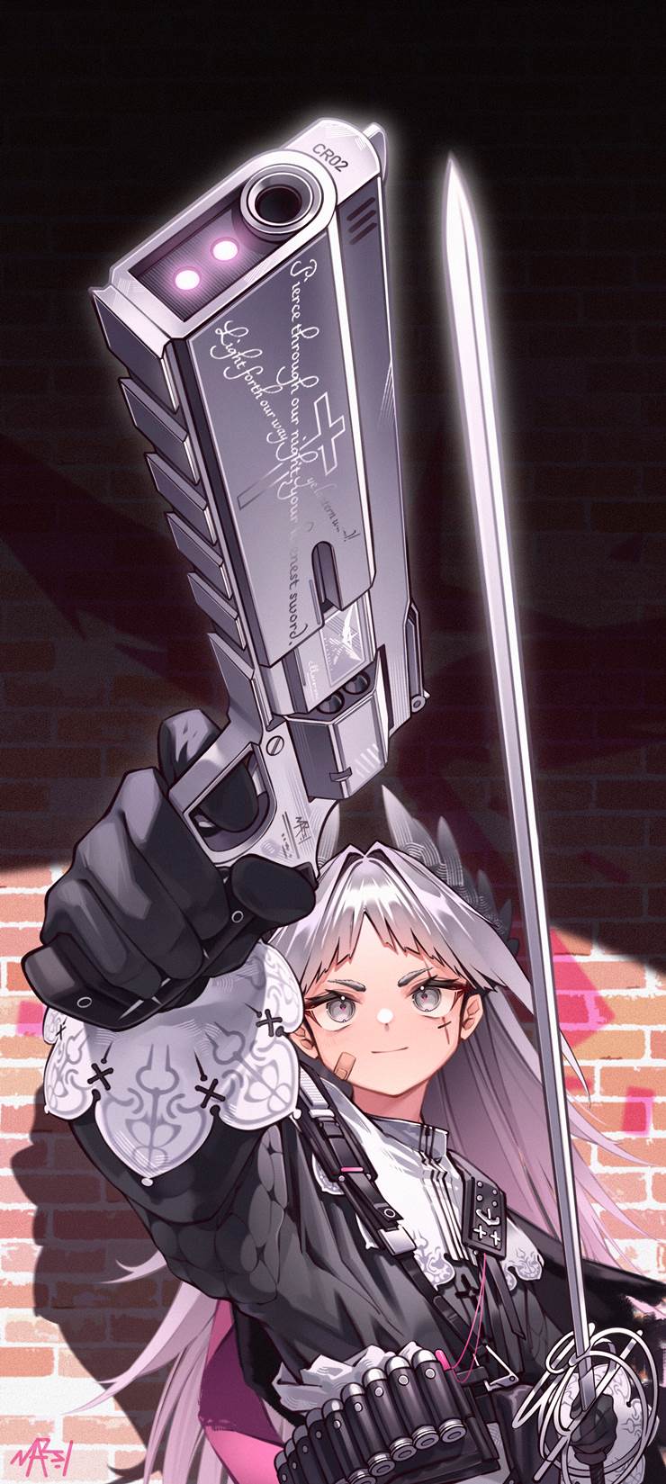 我瞄准了！|插画师Mars-1的艾丽妮插画图片 | BoBoPic