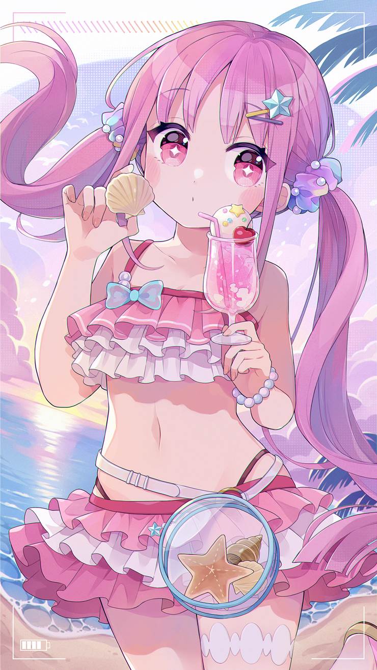 泳装小蛋|插画师ちょん＊初画集7/25的绯染天空插画图片 | BoBoPic