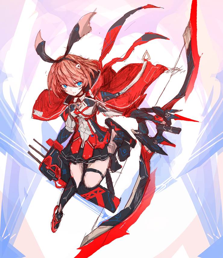 武器娘|插画师HIBIKI-04140的红头发插画图片 | BoBoPic