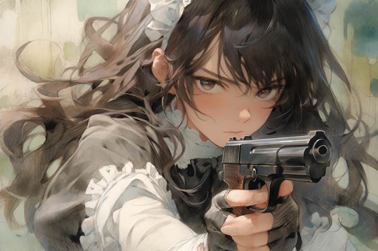 Gun女仆|插画师猫工舰的猫工舰插画图片 | BoBoPic