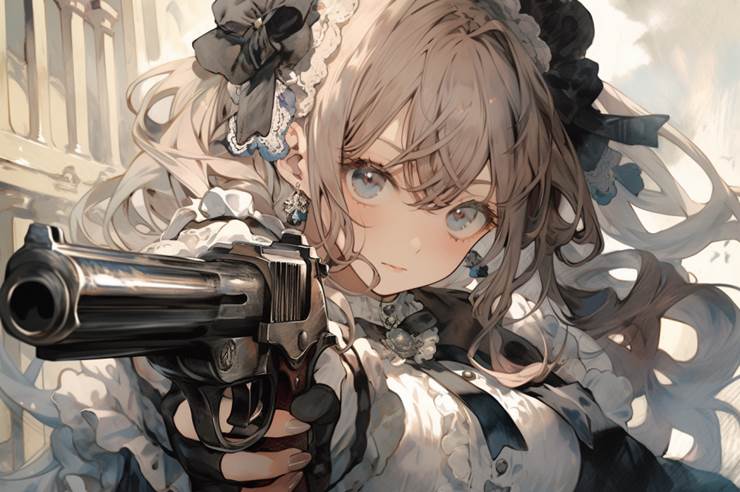 Gun女仆|插画师猫工舰的AI绘图插画图片 | BoBoPic