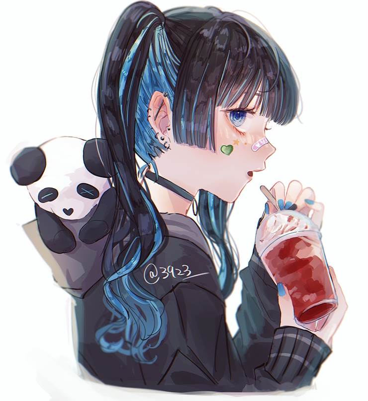 草莓星冰乐|插画师392/鲛浮轮的女孩插画图片 | BoBoPic