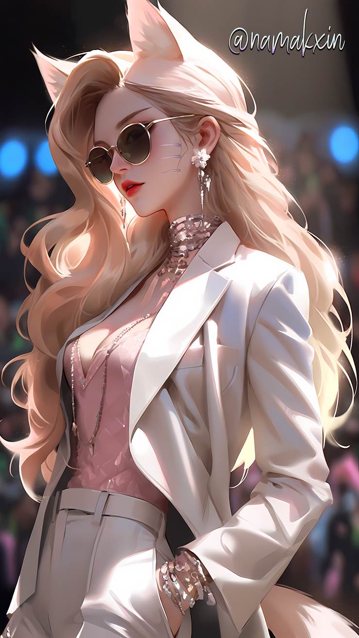 M06i1~4fashionmodelahri插画师namakxin的九尾妖狐·阿狸插画图片 Bobopic