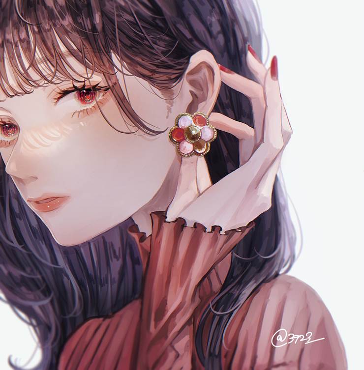 skeb|插画师392/鲛浮轮的黑发插画图片 | BoBoPic