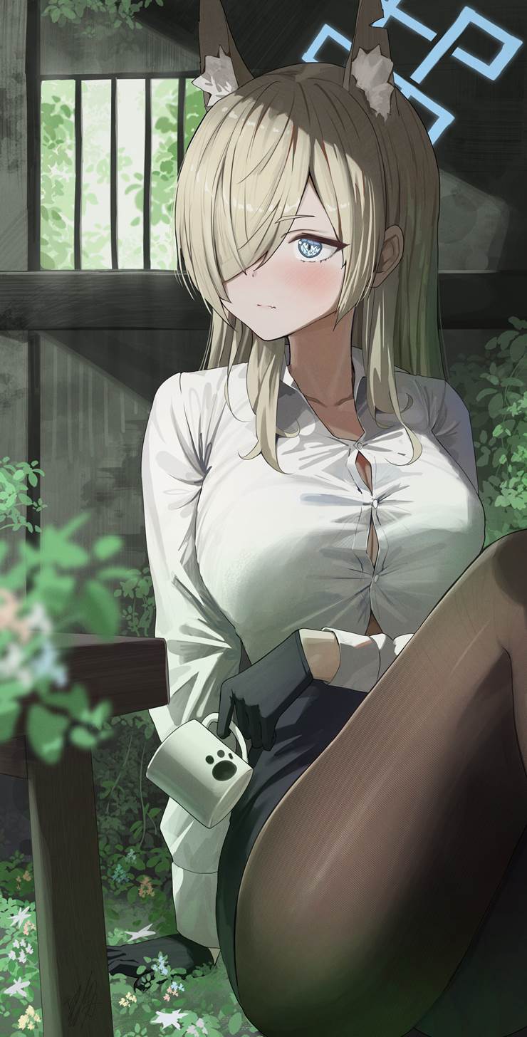 第25天，尾刃康娜|插画师ひづるめ的碧蓝档案插画图片 | BoBoPic