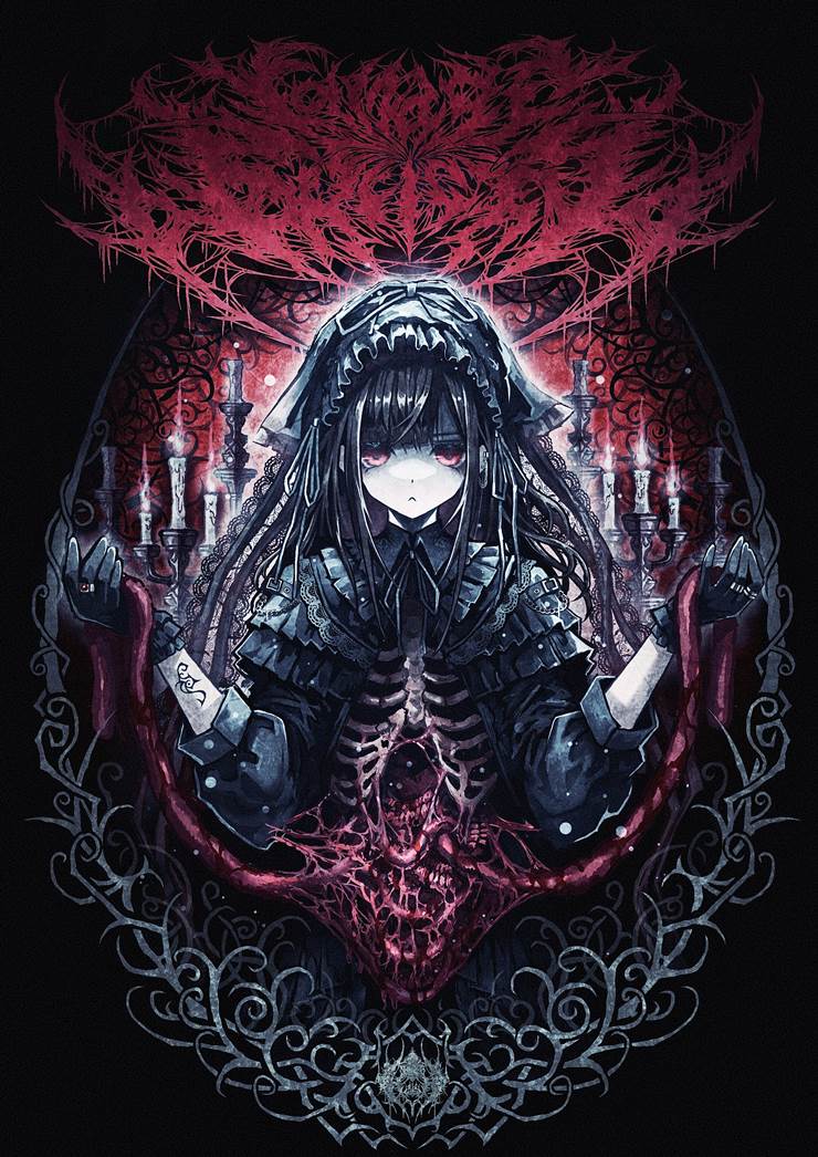 GOTHIC-GORE2023|插画师幽妃yuki的穿洞插画图片 | BoBoPic