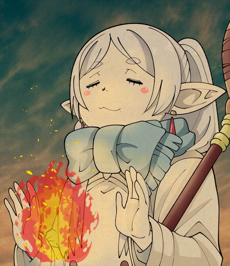 我们最喜欢的填充免费饰面礼品来龙去脉|插画师A-KING的芙莉莲插画图片 | BoBoPic