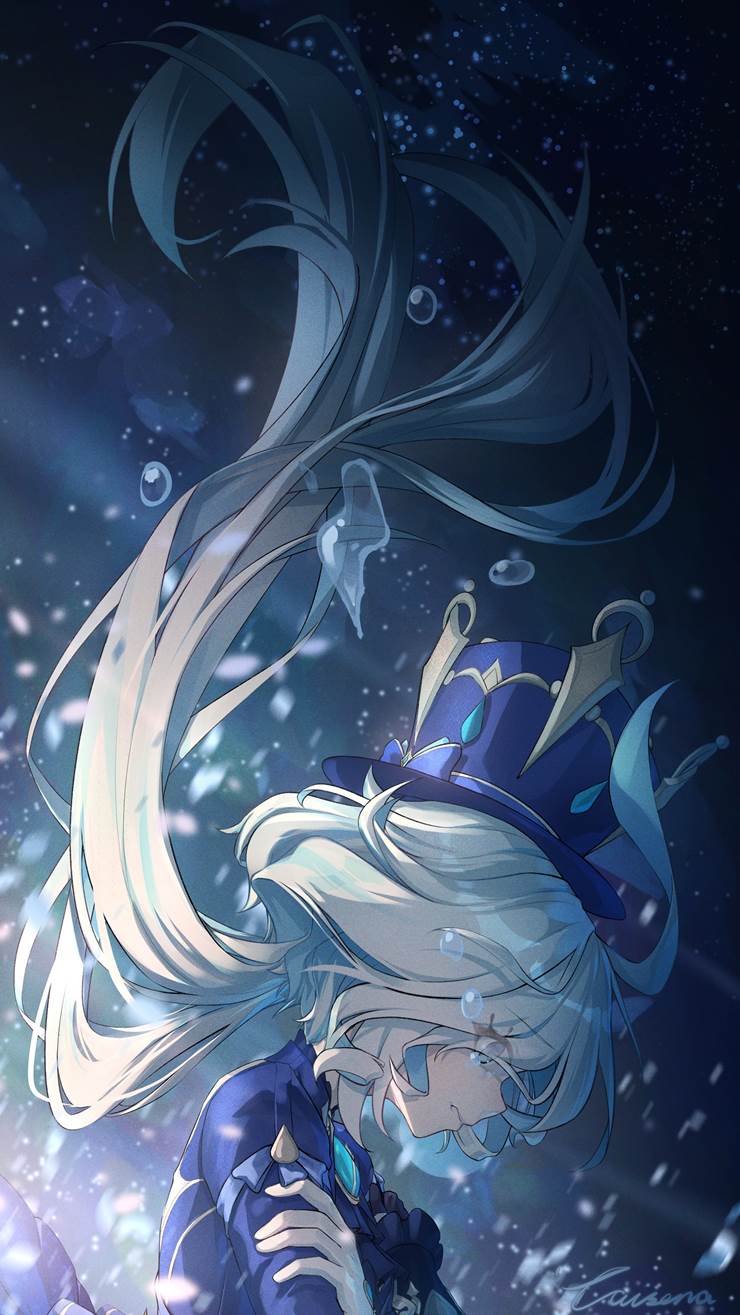 Focalors,Fenina,芙宁娜,Genshin Impact,原神1000收藏,眼泪, - CAISENA'illustration ...