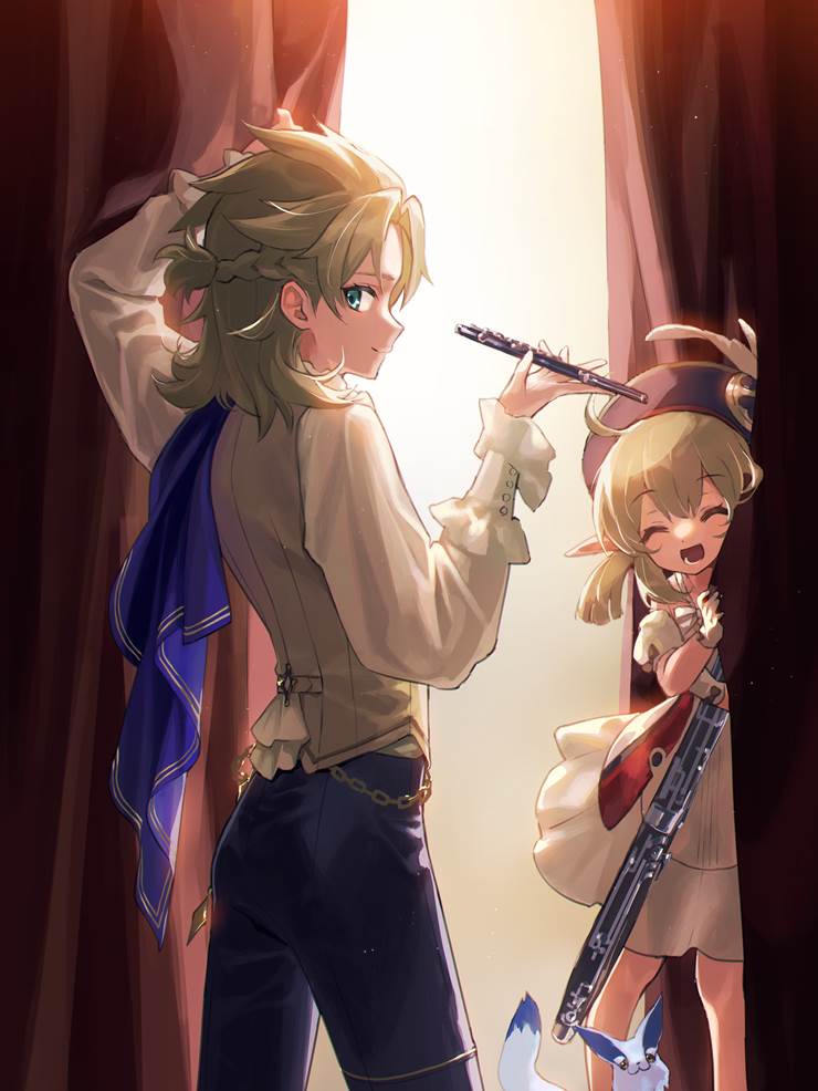 Genshin Impact,阿贝多（原神）,可莉（原神）, - YOCO_N'illustration - pixivdaily