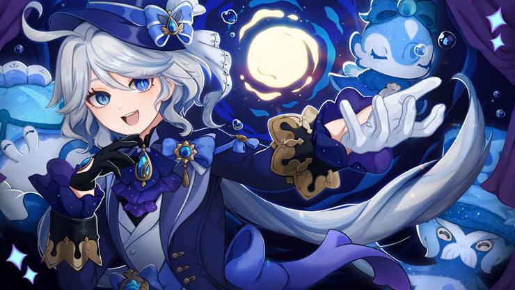 Genshin Impact,芙宁娜,芙卡洛斯,芙宁娜（原神）,原神100收藏, - Hypnavoid'illustration ...