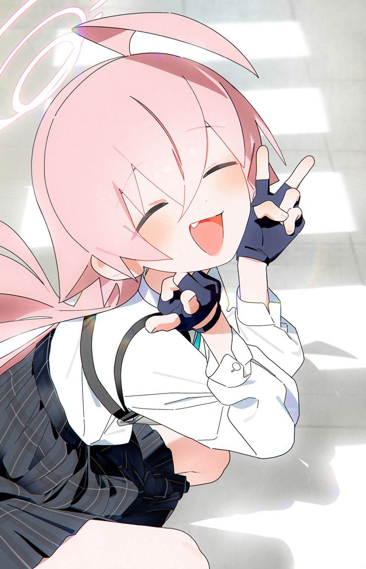 碧蓝档案,Hoshino,Takanashi Hoshino,peace sign, - bmtol'illustration - PixivBox