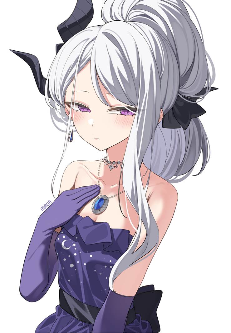 空崎日奈派对礼服蔚蓝档案礼服图片尺寸2500x3600 Bobopic